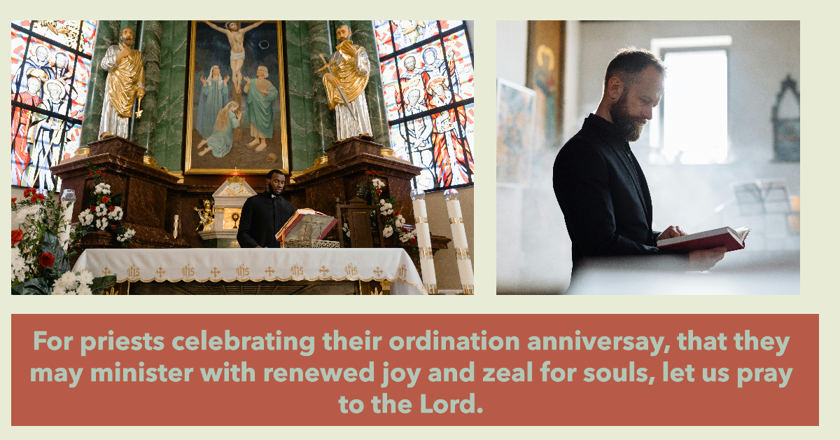 Prayers of the Faithful for Ordination Anniversary - #8 Options ...